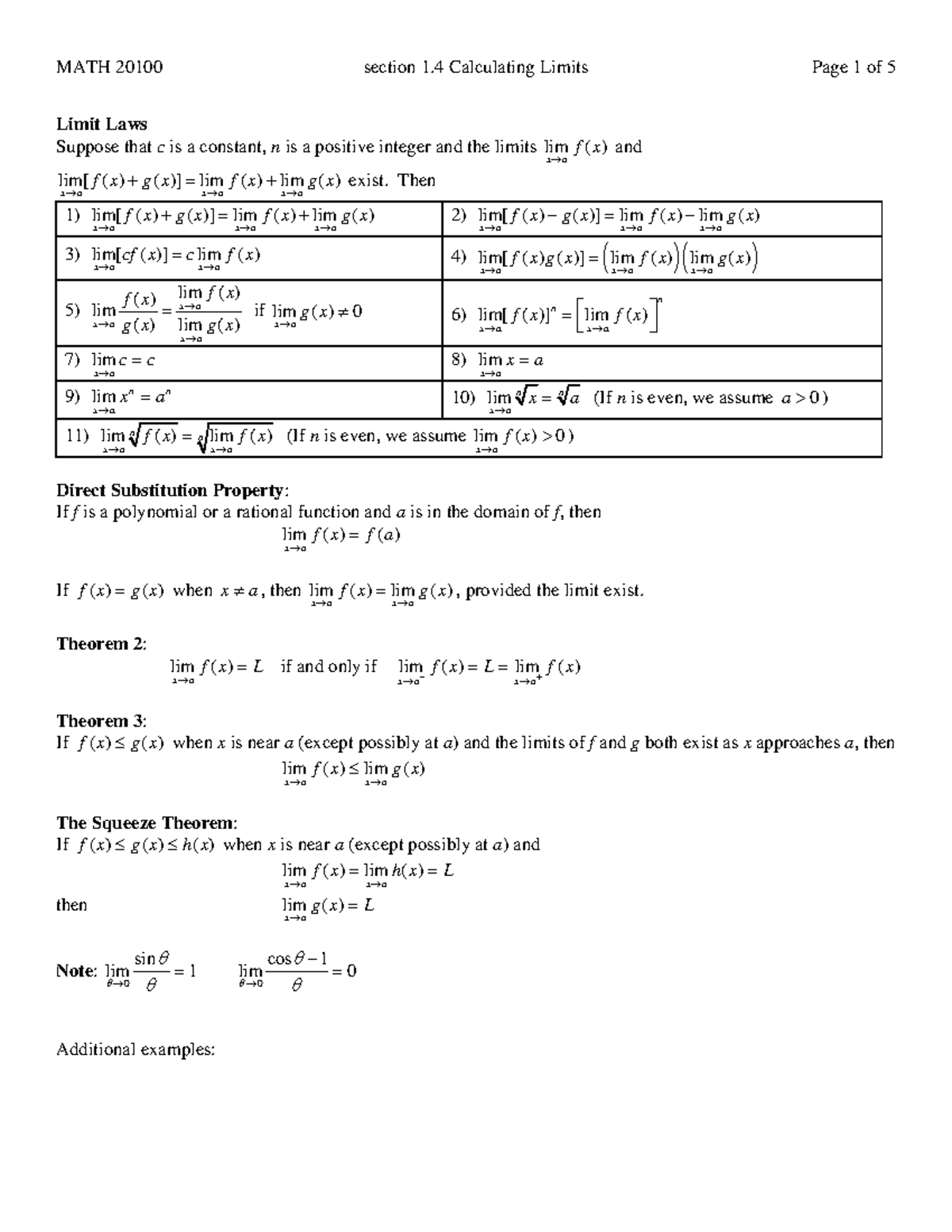 Ch1sec4-examples - Examples and Summary - MATH 20100 section 1 ...