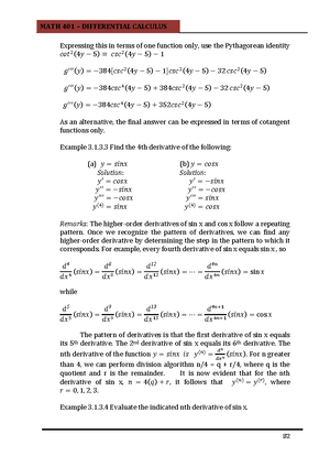 Differential Calculus 29 - Substituting gives Since , then A has a ...