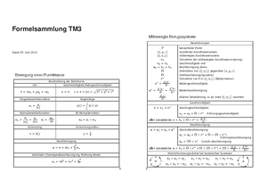 TM3 - Formelsammlung - Technische Mechanik 3 - Uni Kassel - Studocu