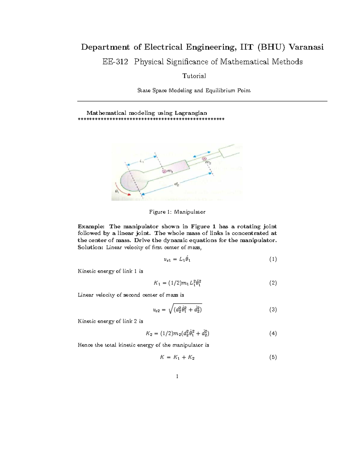 Tutorial 1 - Practice material shared by professor - Department of ...
