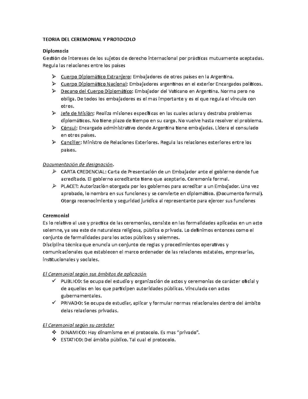 Teoria DEL Ceremonial Y Protocolo - TEORIA DEL CEREMONIAL Y PROTOCOLO Diplomacia Gestión de ...