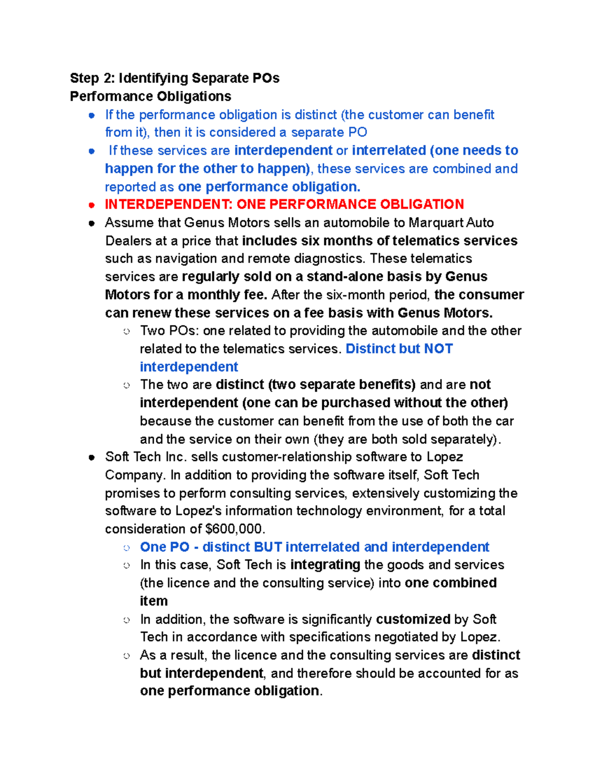BU387 Chapter 6 Textbook - Step 2: Identifying Separate POs Performance ...