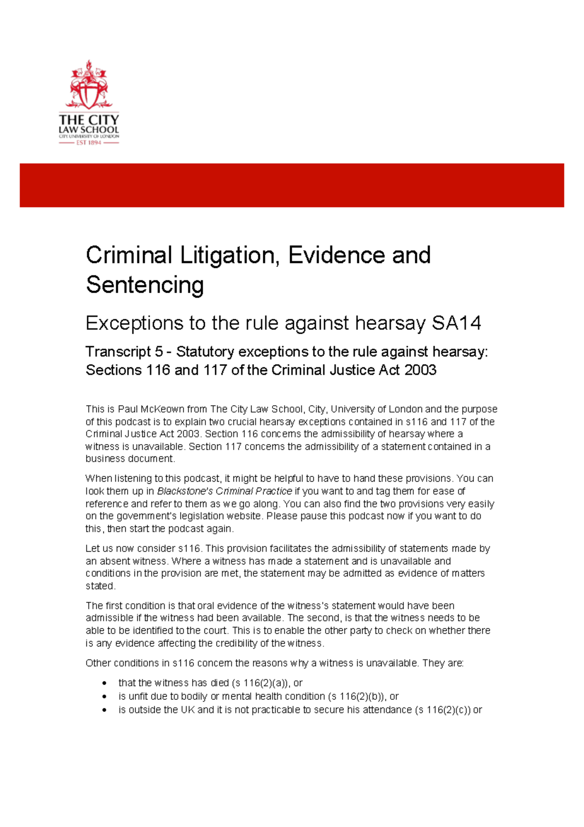 criminal litigation - Criminal Litigation, Evidence and Sentencing ...