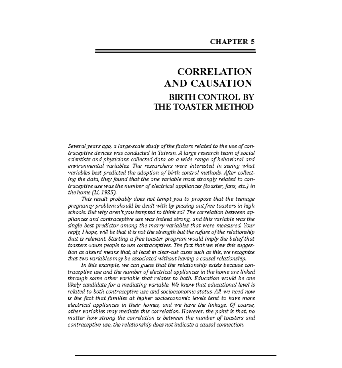 Stanovich c5 - Chapter five of How to think straight about psychology ...