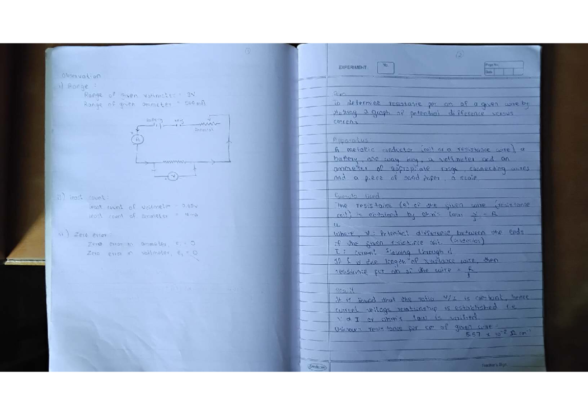 Physics journal - Hi use if needed or ignore - 1 2 No. EXPERIMENT Page ...