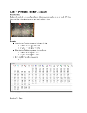 Lab 8 ballistic pendulum - Kelly Riedel 11/16/ Lab 8: Ballistic Pendulum Introduction In this ...