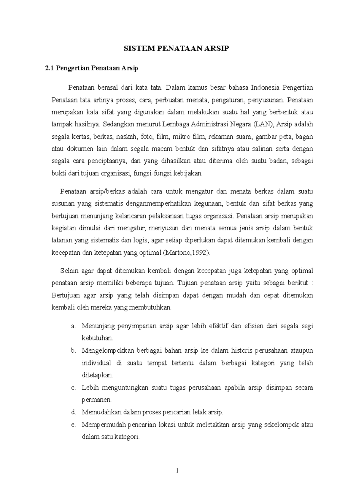 Penataan Arsip - a lecture notes about Arranging archives/files is a ...