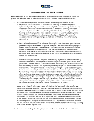 SNHU 107 Project - SNHU 107 Project Academic Success Plan Name: Lexi ...