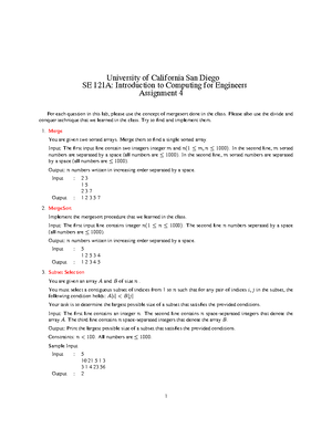 SE 121A Assignment 6 - Lab 6 October 13, 2021 For all questoins, please ...