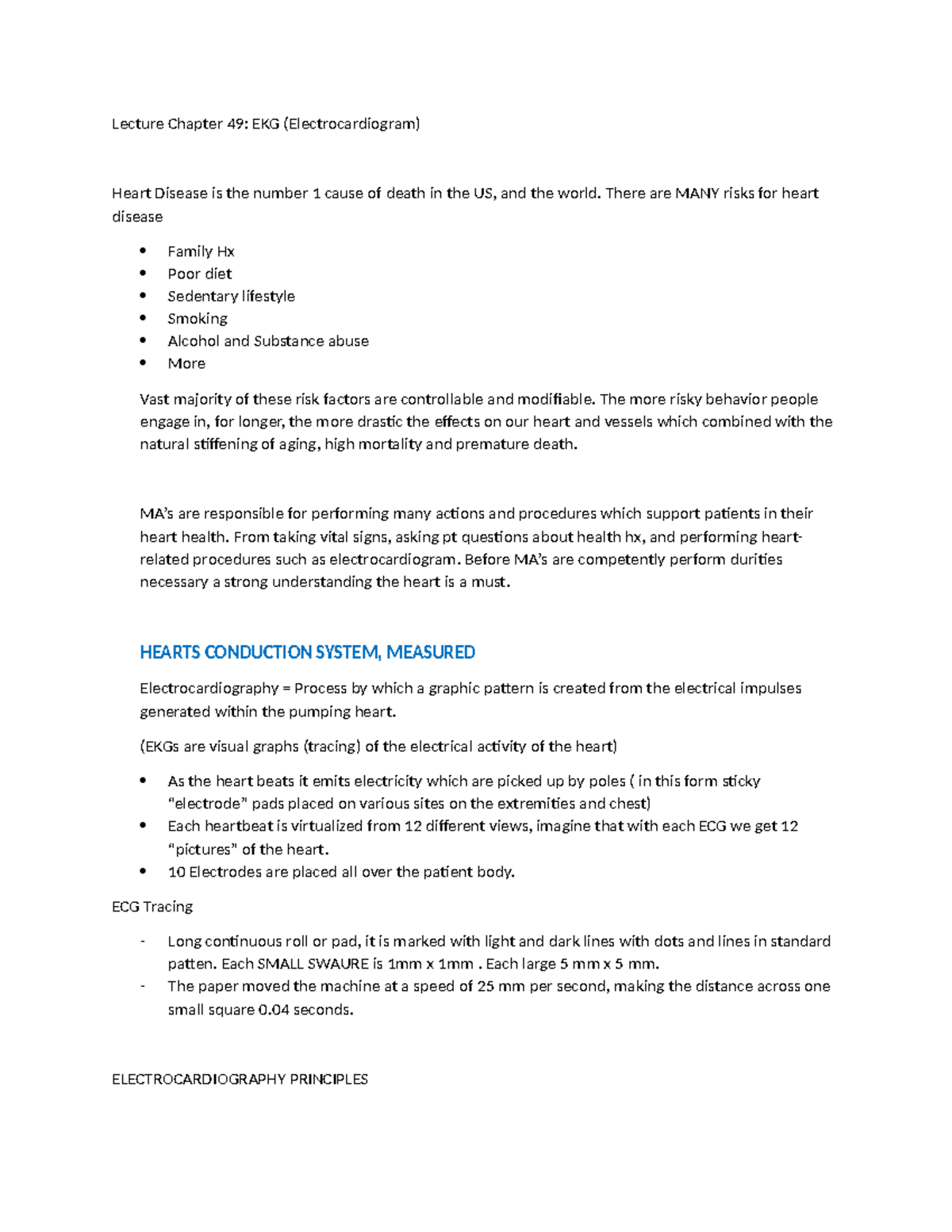 Week 3 ECG - Crucial Lecture Notes Completed for Recent MA Program ...