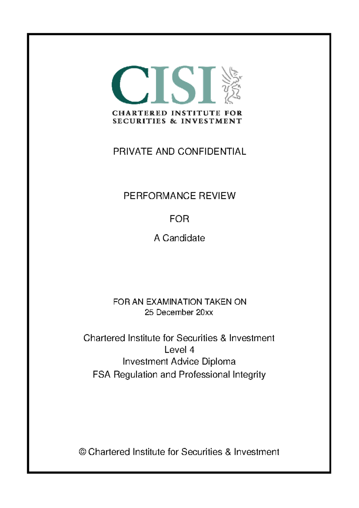 Sirp -v15-cisi anonymous - Level 4 FSA Regulation and Professional ...