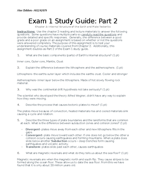 Study Guide Chapter 1 - Alex Childers – A Exam 1 Study Guide: Part 1 ...