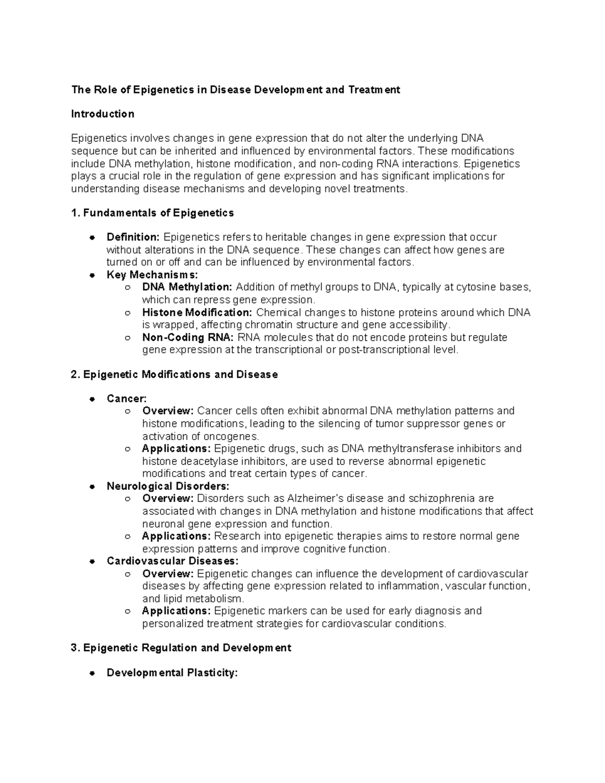 Theory IN Biology (90) - The Role of Epigenetics in Disease Development ...