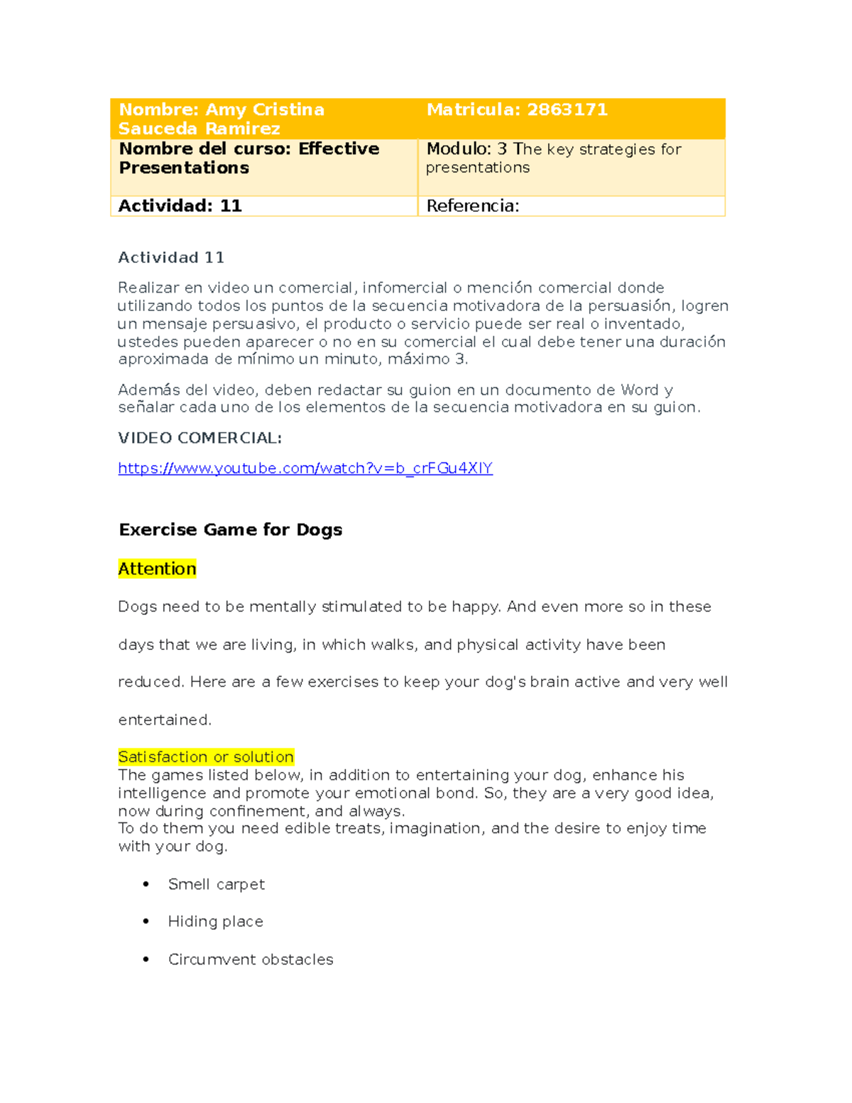 Activity 11 effective presentations - Nombre: Amy Cristina Sauceda ...