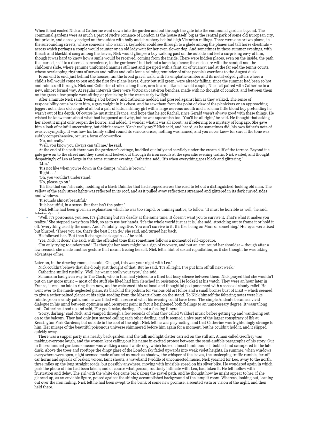 3. The Line of Beauty - writing - Studocu