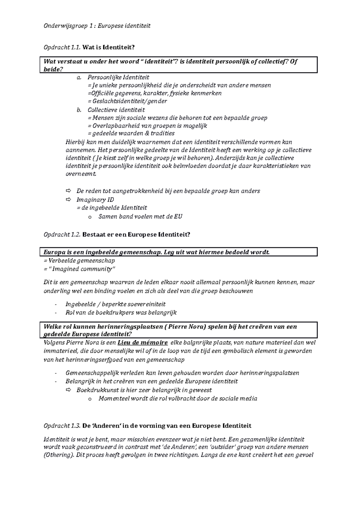 Onderwijsgroep-1-EUR - Onderwijsgroep 1 : Europese identiteit Opdracht ...