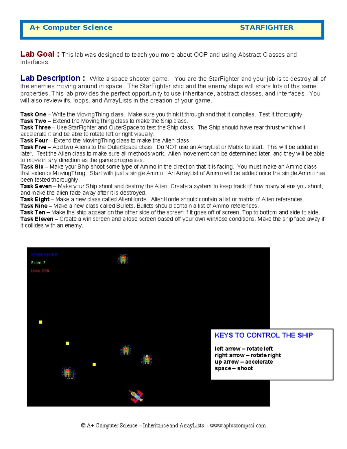 Starfighter 4 - Star Fighter Lab FINALE - Lab Goal : This lab was ...