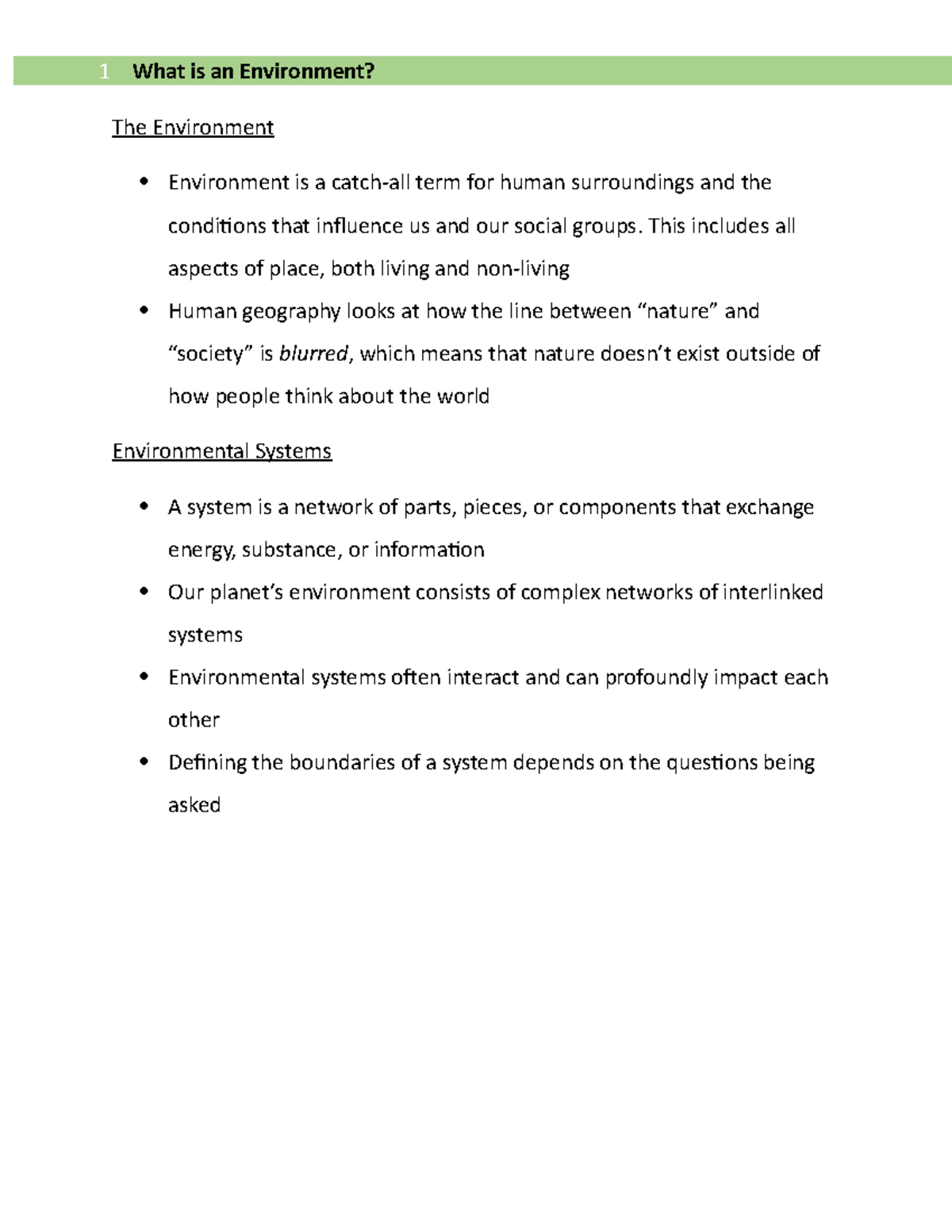 What is an Environment - Notes - The Environment Environment is a catch ...