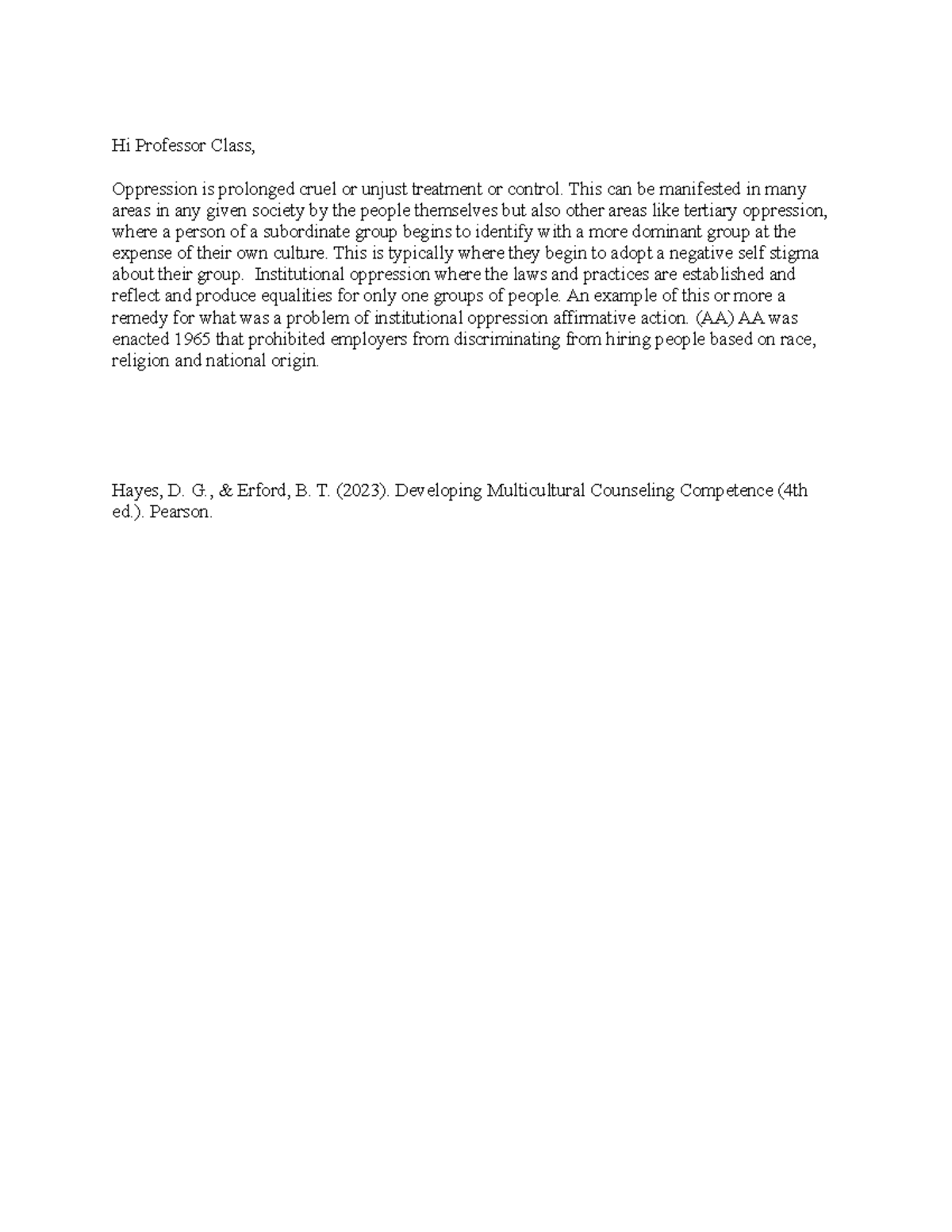 BHS 330 Wk 8 DQ2 - DQ answer for the week - Hi Professor Class ...