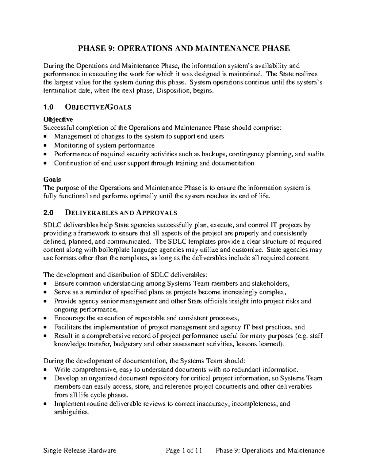 Lesson 2 SDLC System Development Lifecycle - PHASE 9: OPERATIONS AND ...