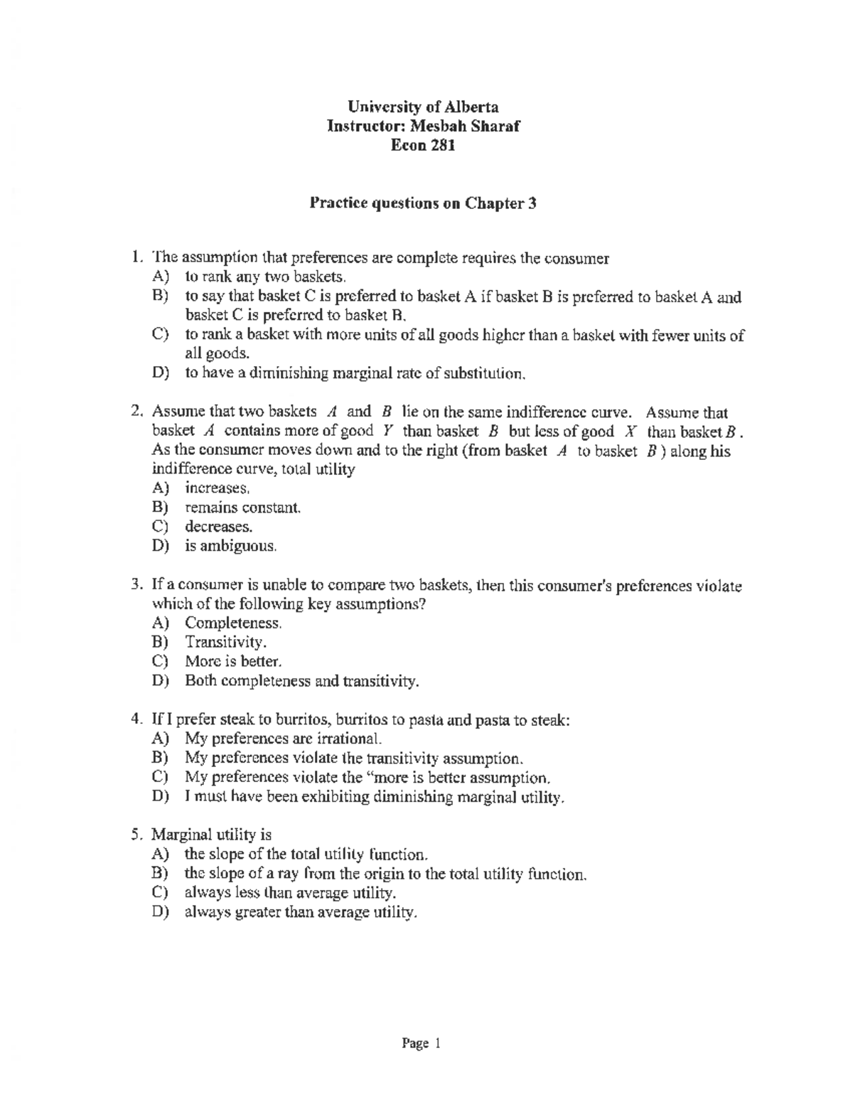 Chapter 3 - Econ281 - Studocu