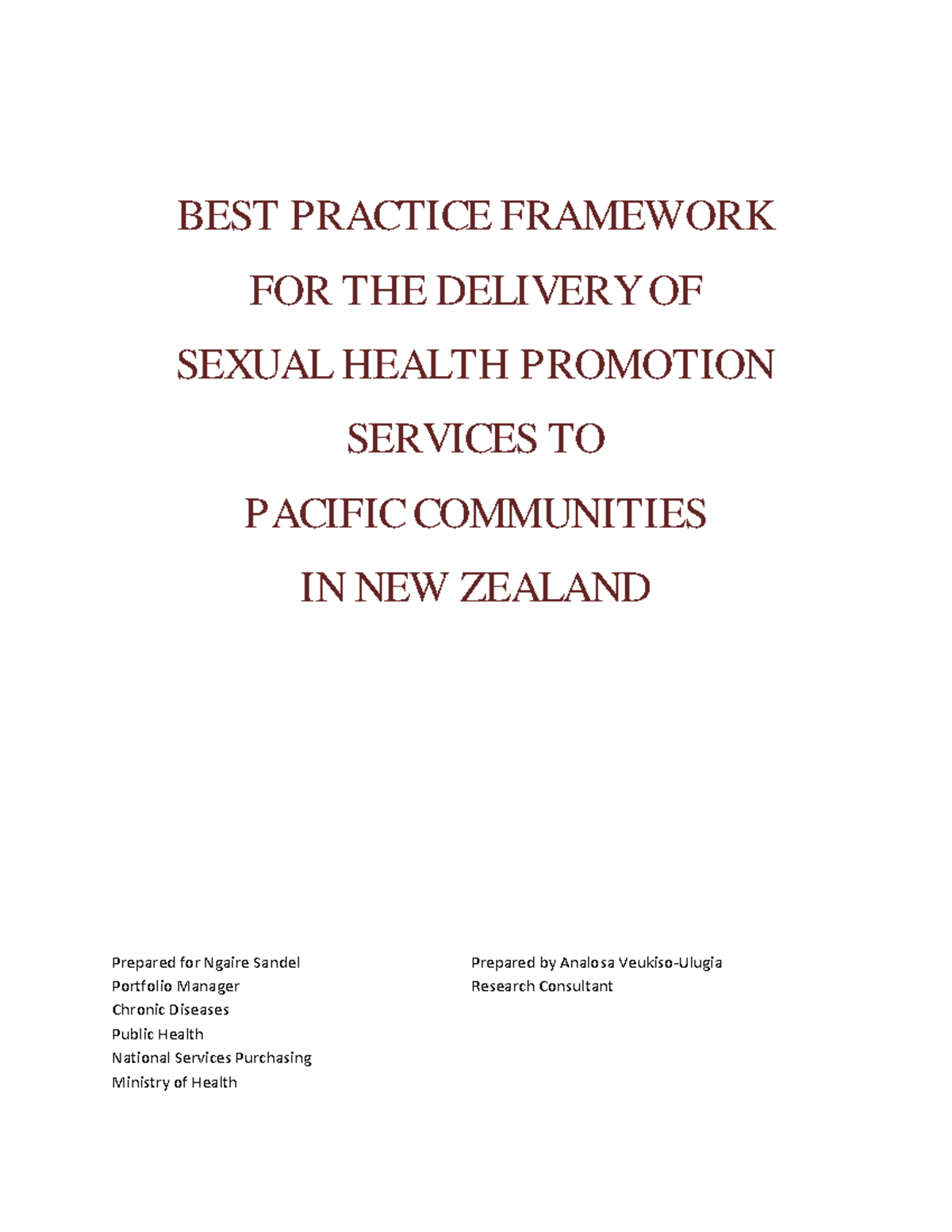 Best practice sexual health framework for pacific people final 170kb ...
