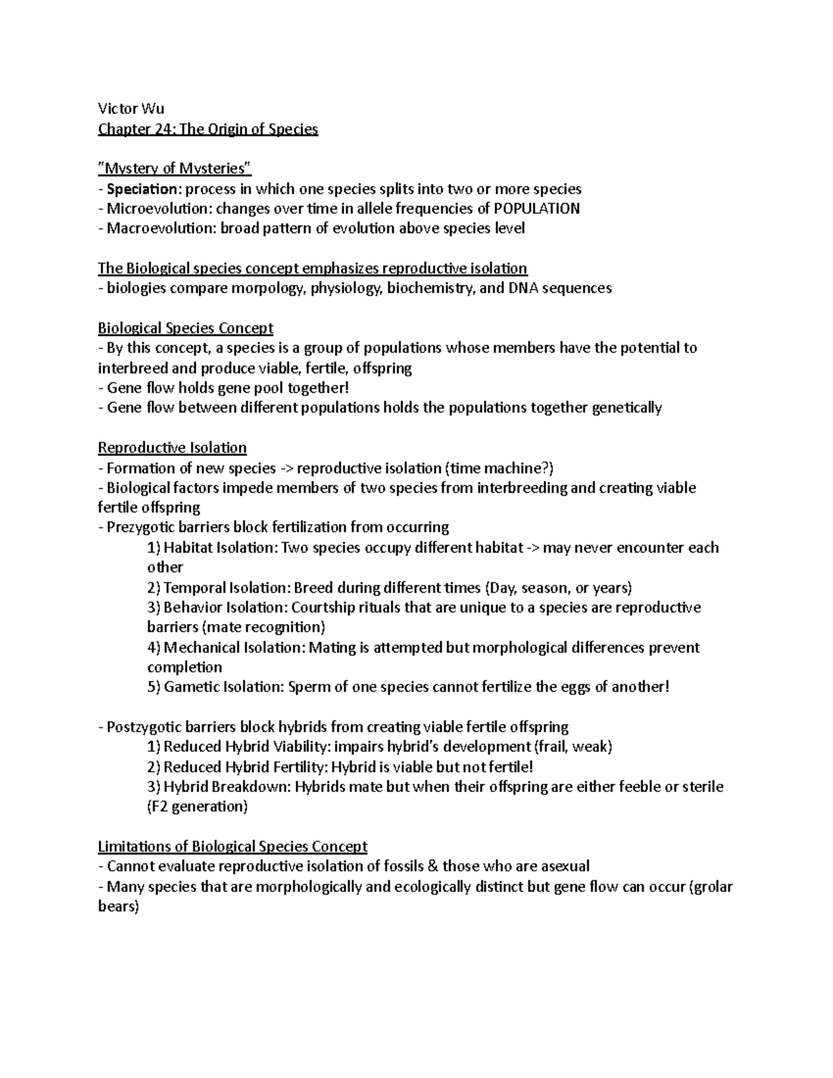 24 The Origin of Species - Studocu