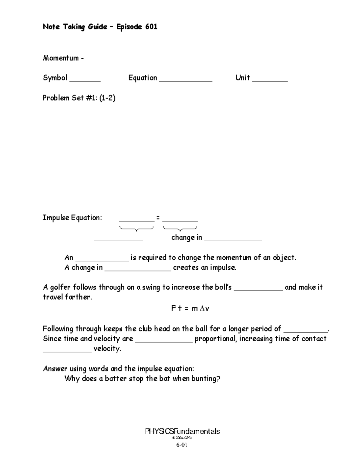 6-0102 -Note Taking Guide Ep 601 - Note Taking Guide – Episode 601 ...