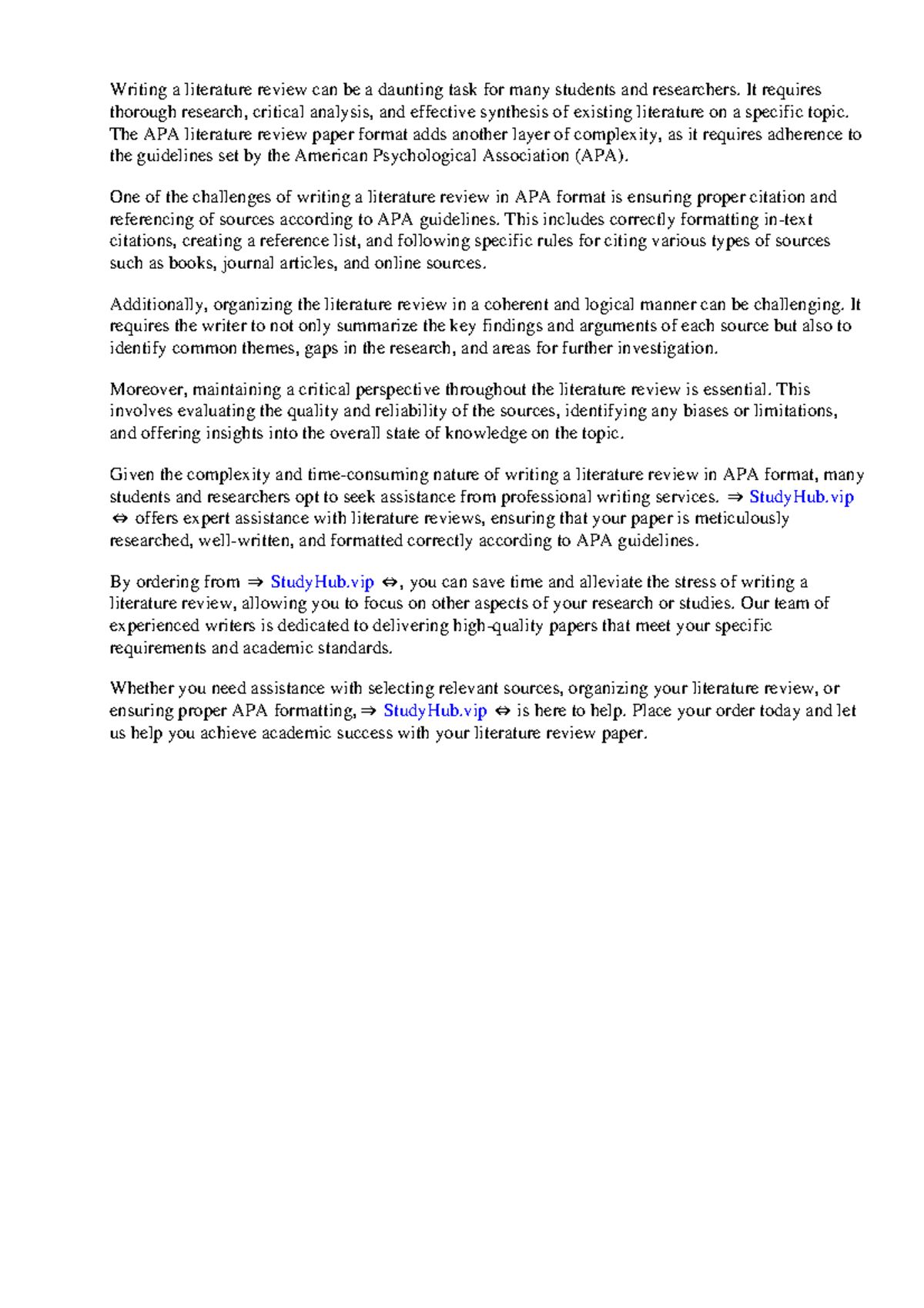 Apa Literature Review Paper Format - Writing a literature review can be ...