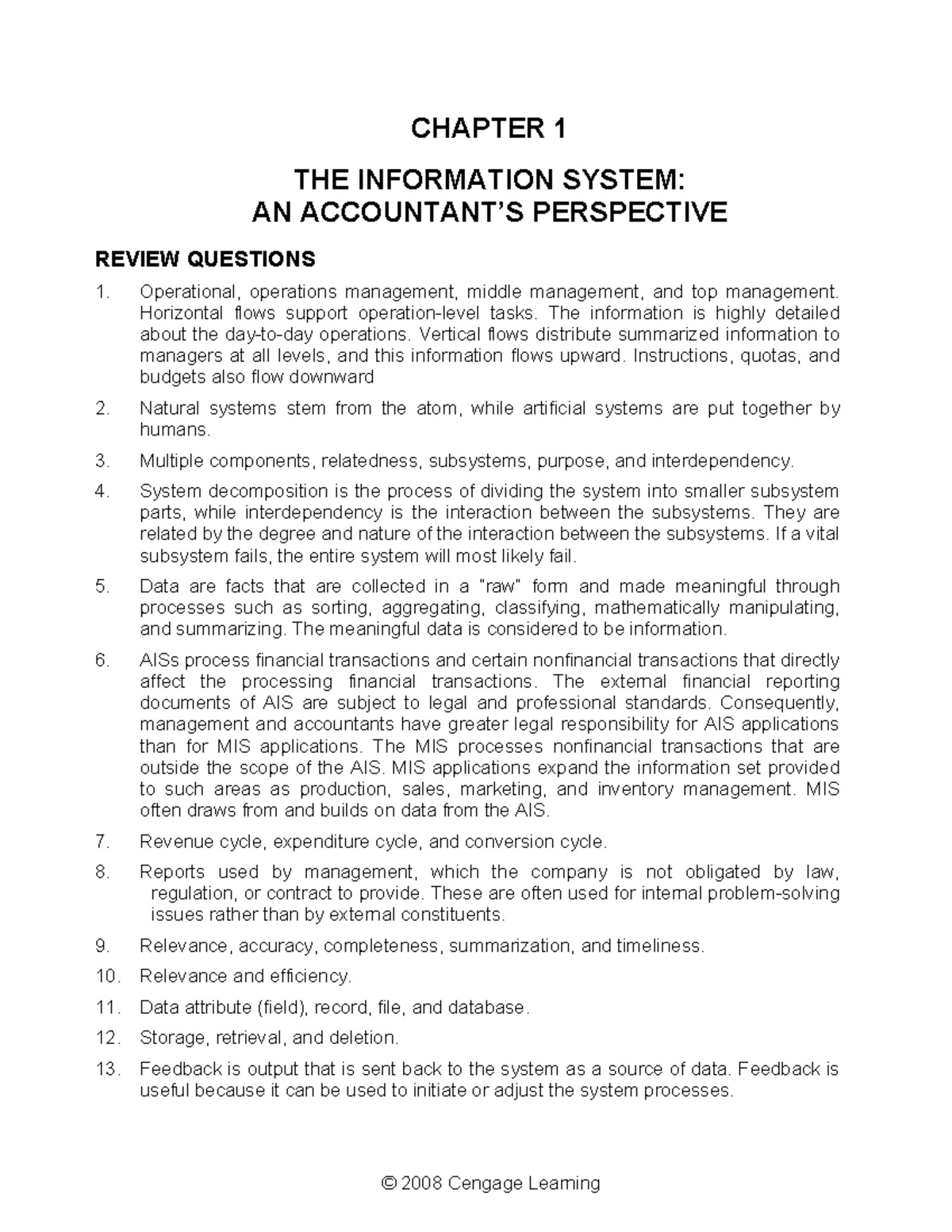Chapter 1 manaul - CHAPTER 1 THE INFORMATION SYSTEM: AN ACCOUNTANT’S ...