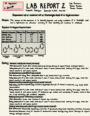 LAB Reoprt 5 - Lab report - CHEM 3105 - Studocu