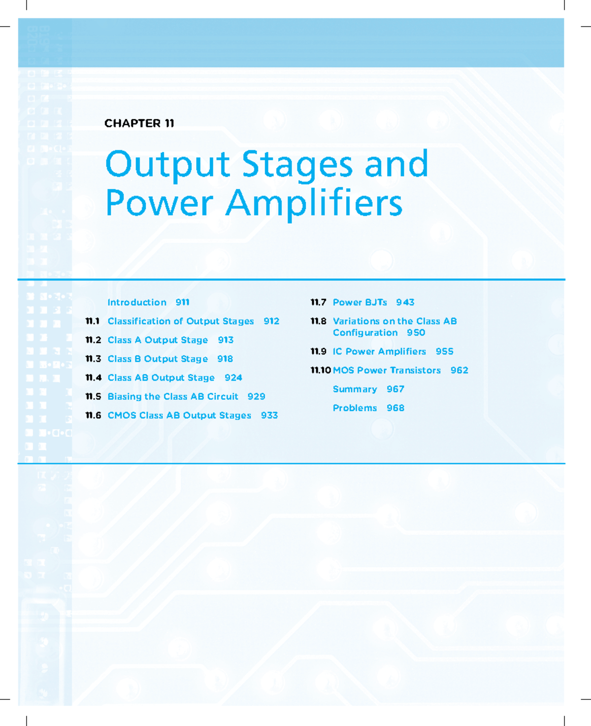 Output stages and power amplifiers - The classification of amplifier output stages on the basis ...