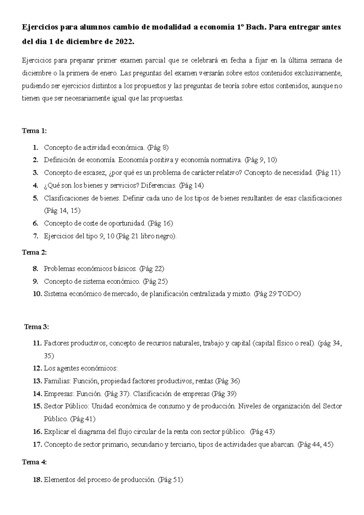 Ejercicios primera prueba Economía 1º cambio de modalidad - Ejercicios ...