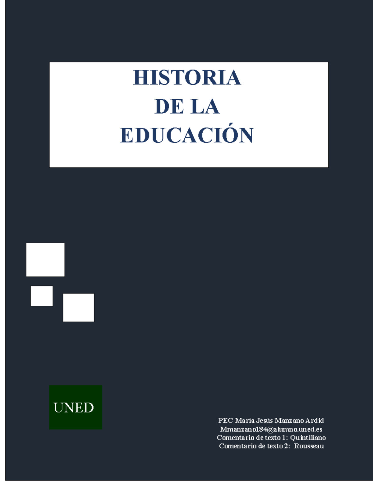PEC HE Maria Jesús Manzano Ardid mmanzano 184 - Introducción HISTORIA ...
