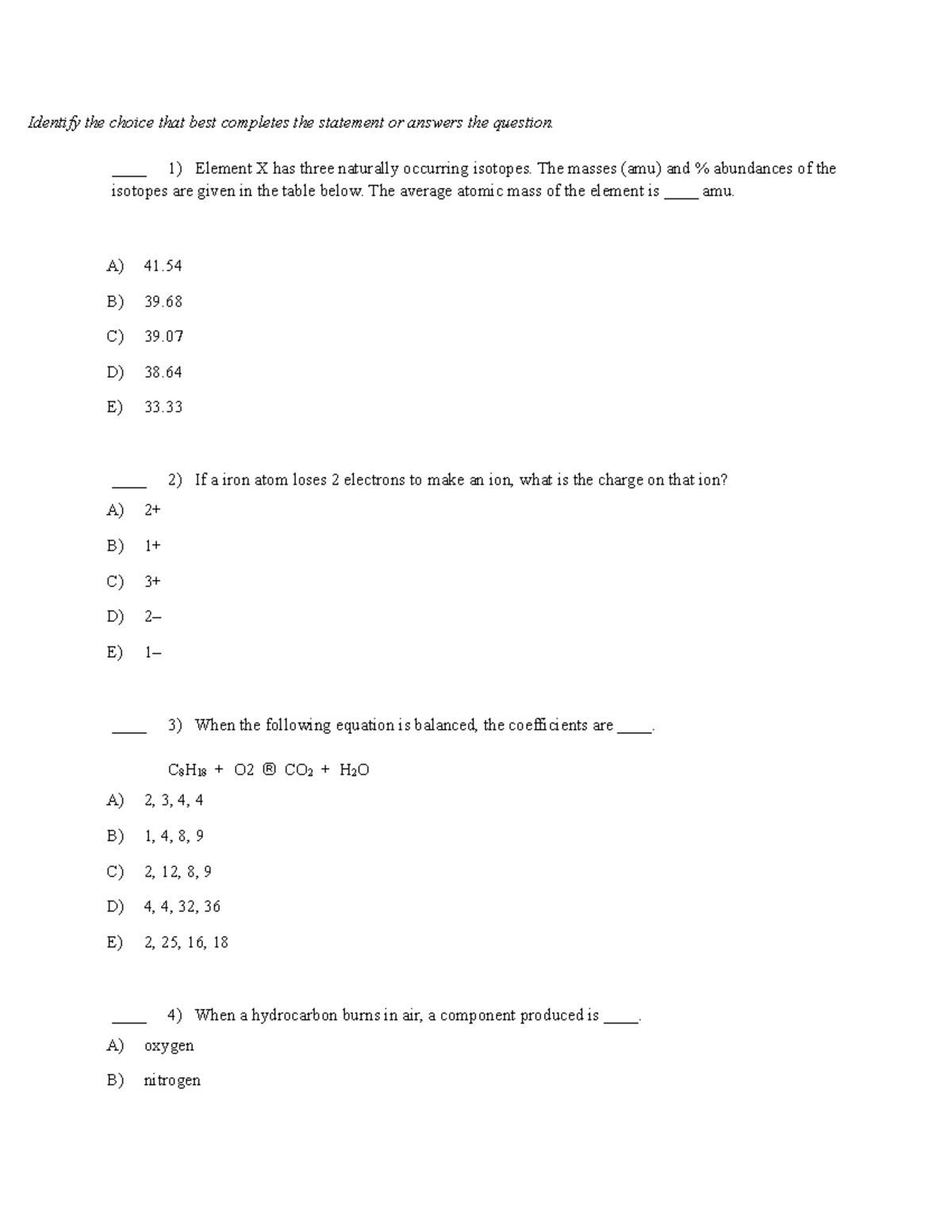 Chem 30 - Fall 2022 Dr. Gasery Chemistry document requirements LSU ...