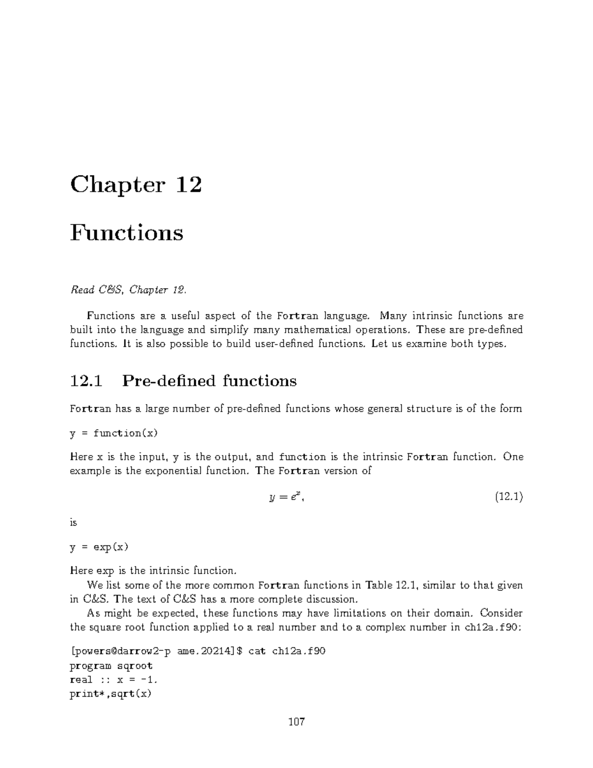 Its leture note for students for reference - Chapter 12 Functions Read ...