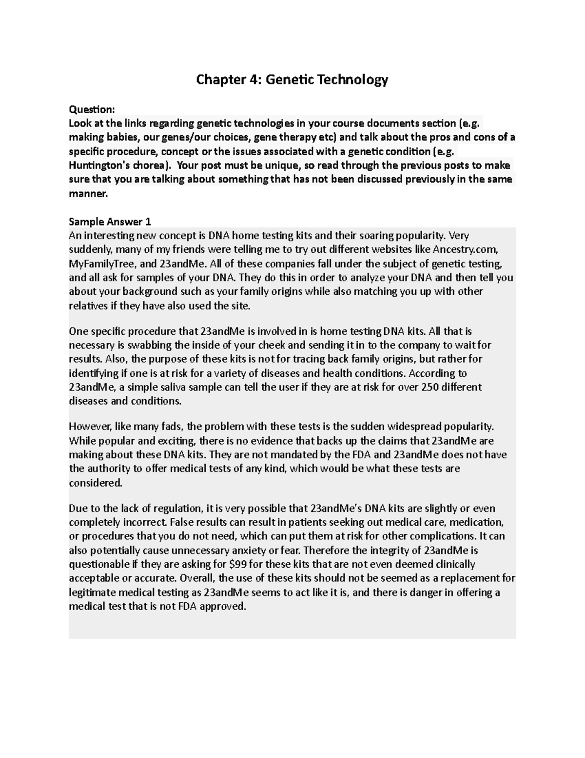 Chapter 4 Genetic Technology Chapter 4 Genetic Technology Question chapter-4-genetic-technology-chapter-4-genetic-technology-question