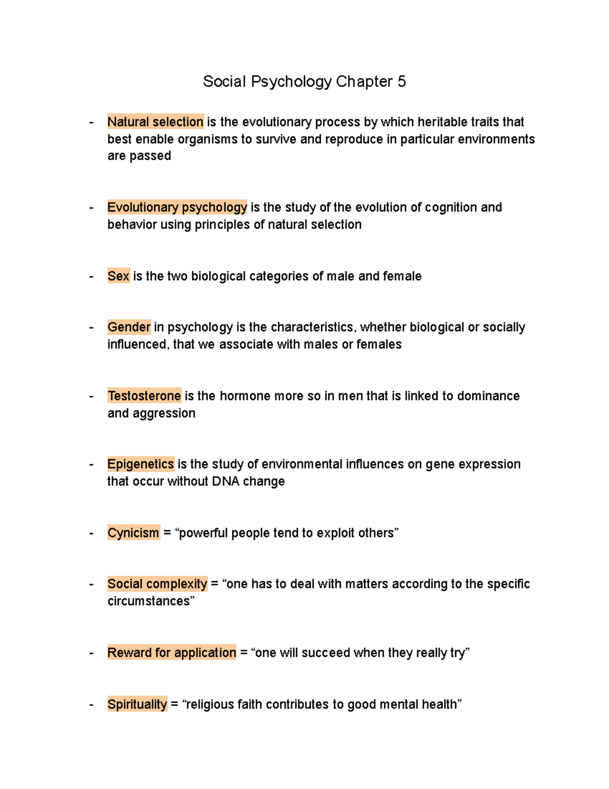 Social Psychology Chapter 5 - Studocu