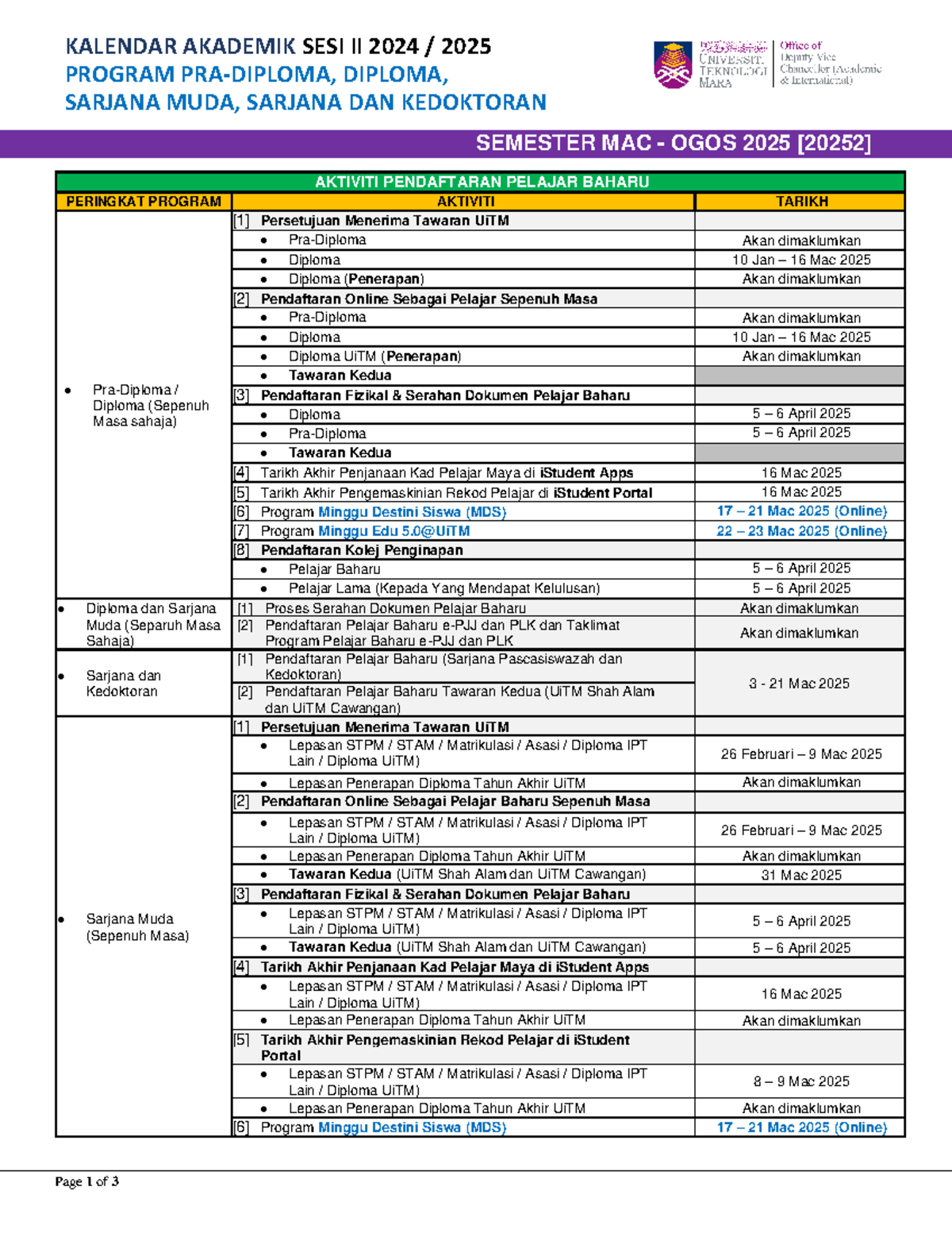 Group B - Sesi II 2024 2025 [20252 ] - amended 13 Mac 2024 - Page 1 of ...