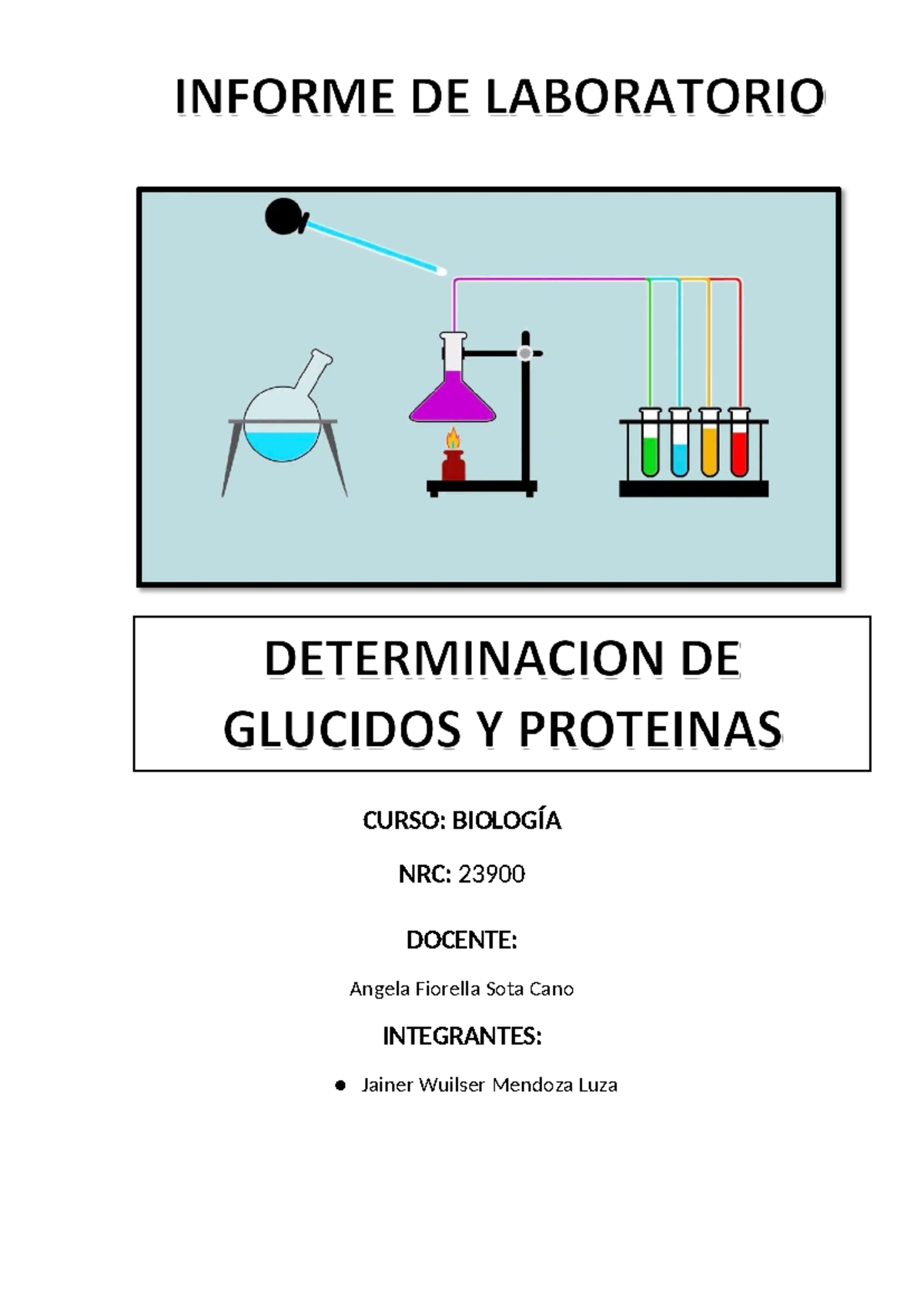 Informe 04 biologia - CURSO: BIOLOGÍA NRC: 23900 DOCENTE: Angela ...