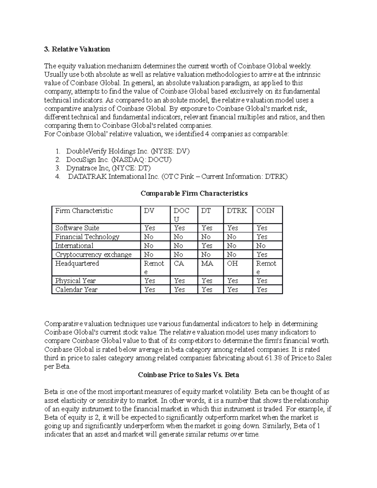 Relative Valuation "Business Valuation, Advanced Theory, Concepts and ...