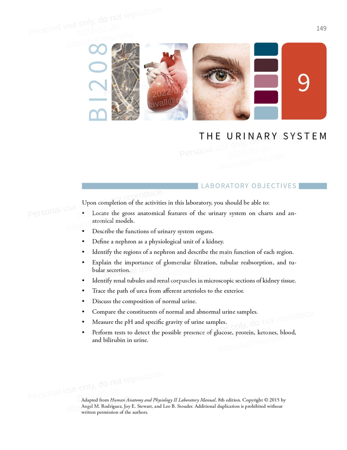 Lab 9 - Urinary System - notes - BI 207 - Abnormal urine normal urine ...