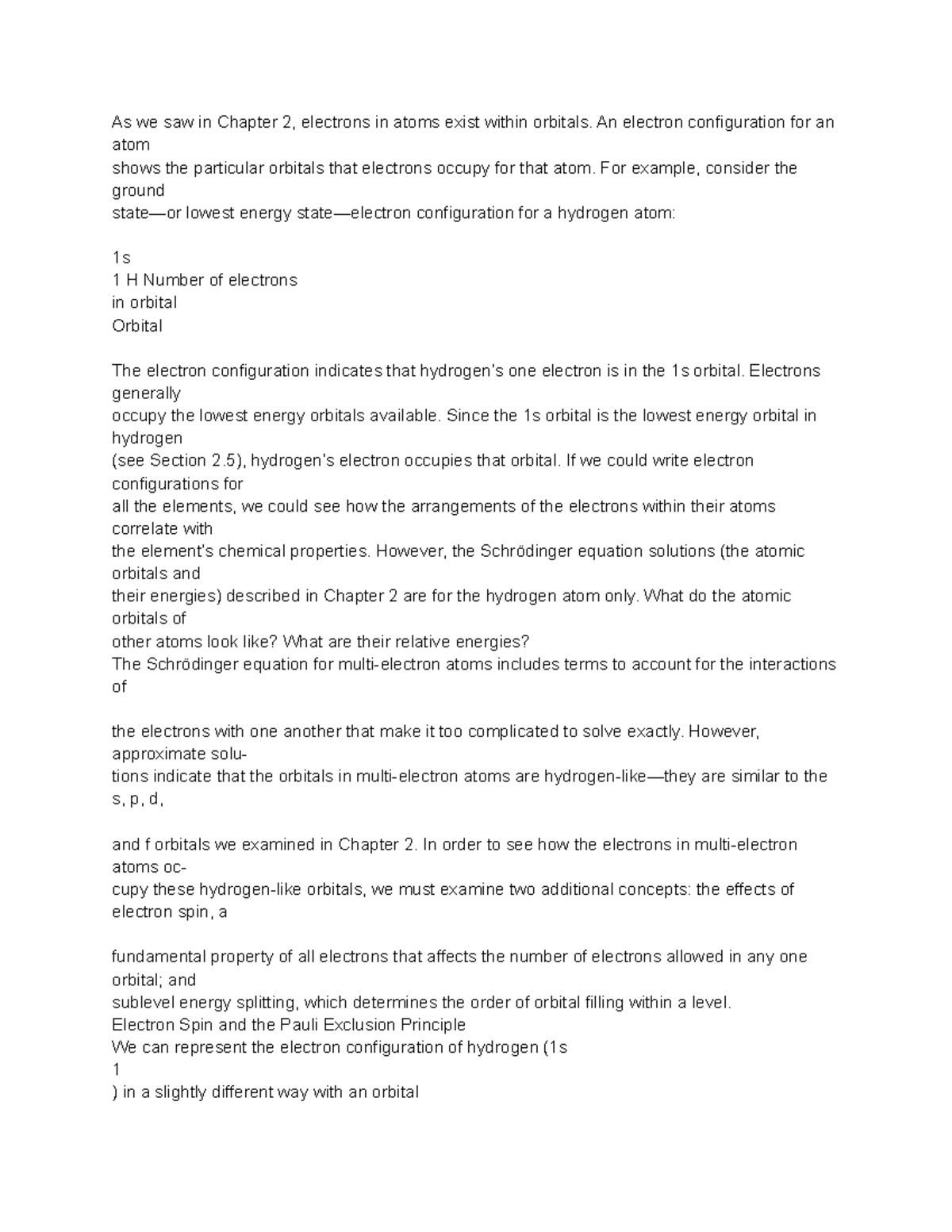 Chem-lecture-33 - notes - As we saw in Chapter 2, electrons in atoms ...