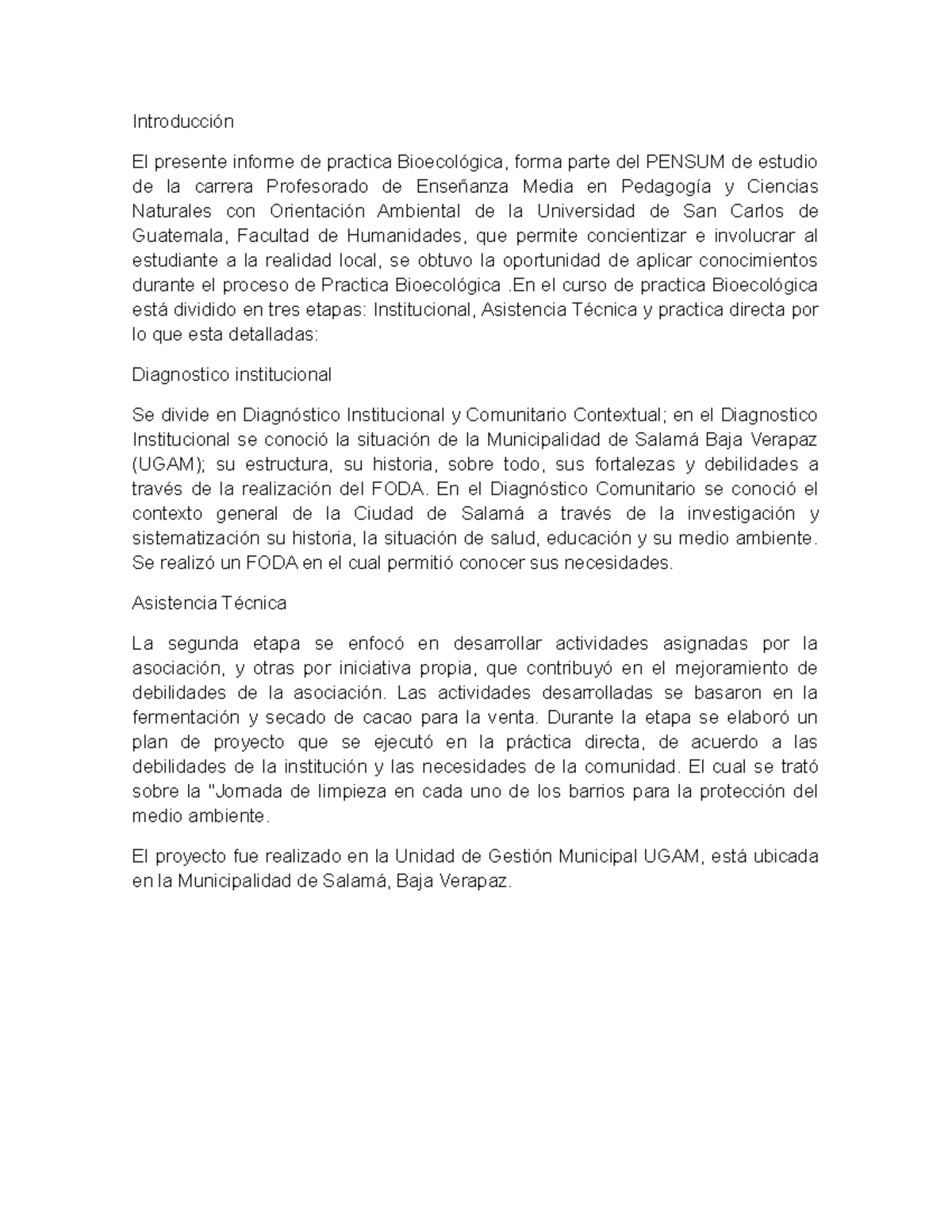 Introducción - COMO SE REALIZA UNA PRACTICA - Introducción El presente ...