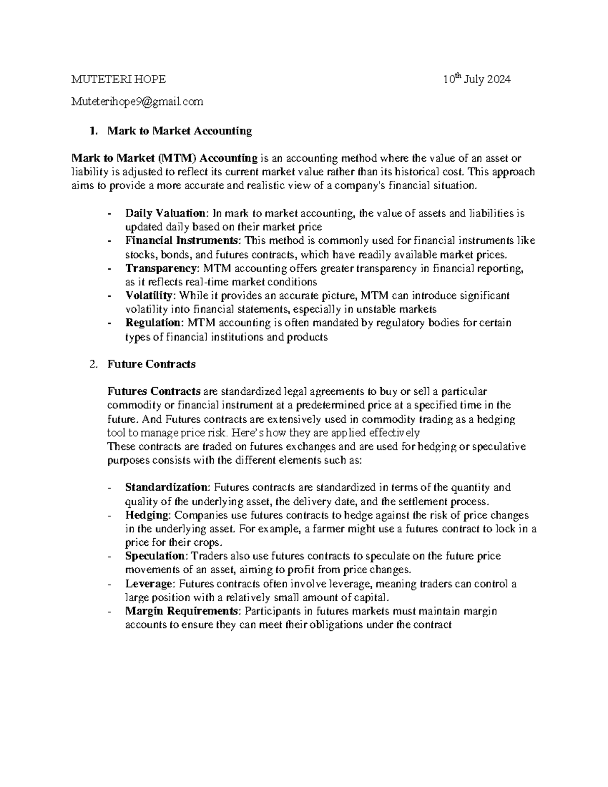 TASK Detail- Project Overview - MUTETERI HOPE 10 th July 2024 ...