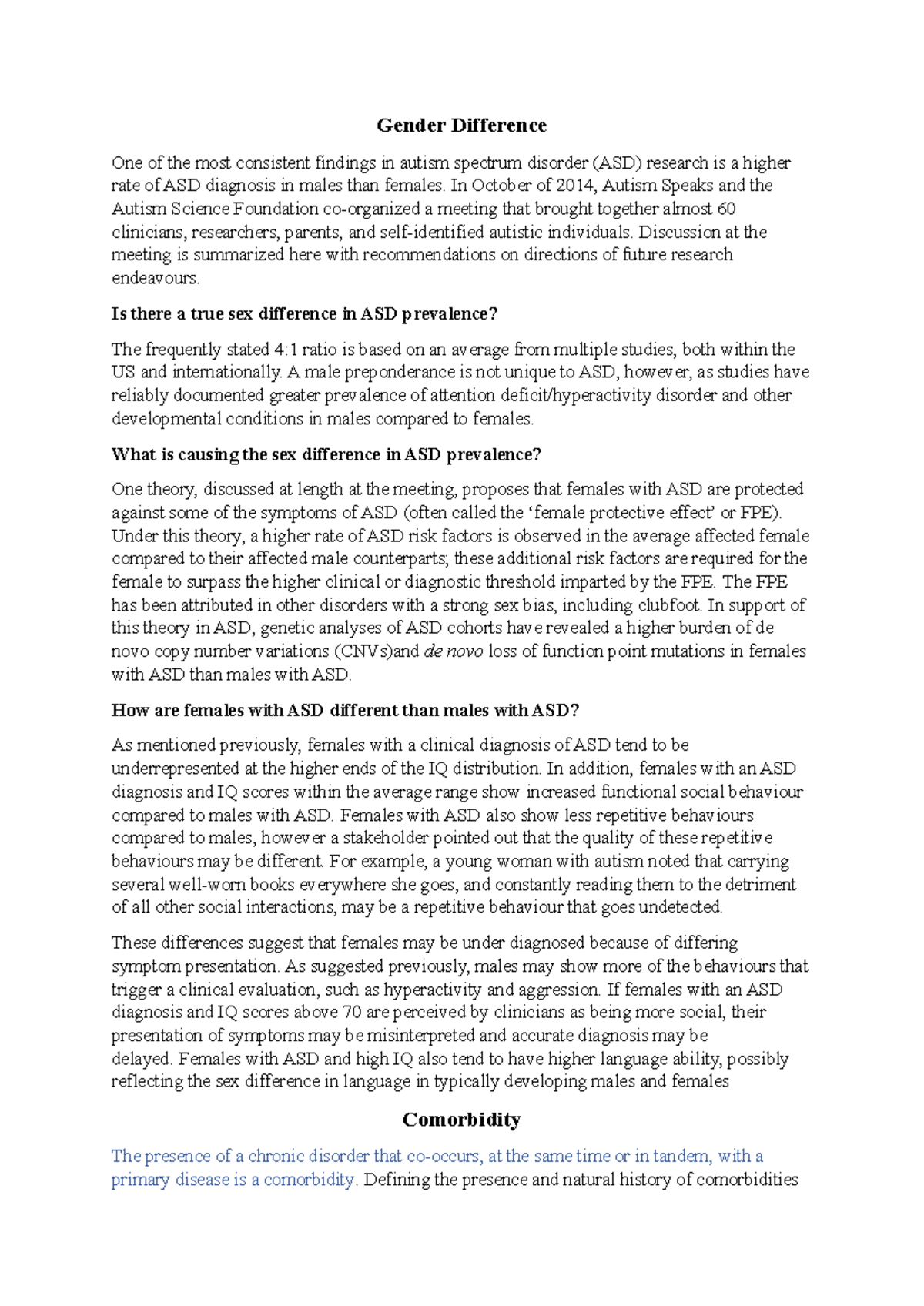 Pmd - give me proper notes - Gender Difference One of the most ...