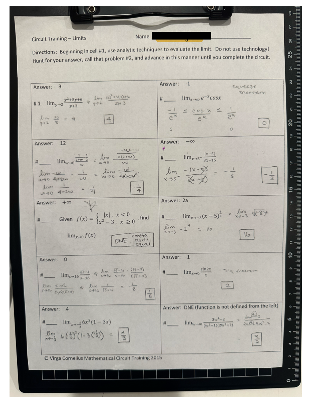 Circuit Training-Limits - Studocu