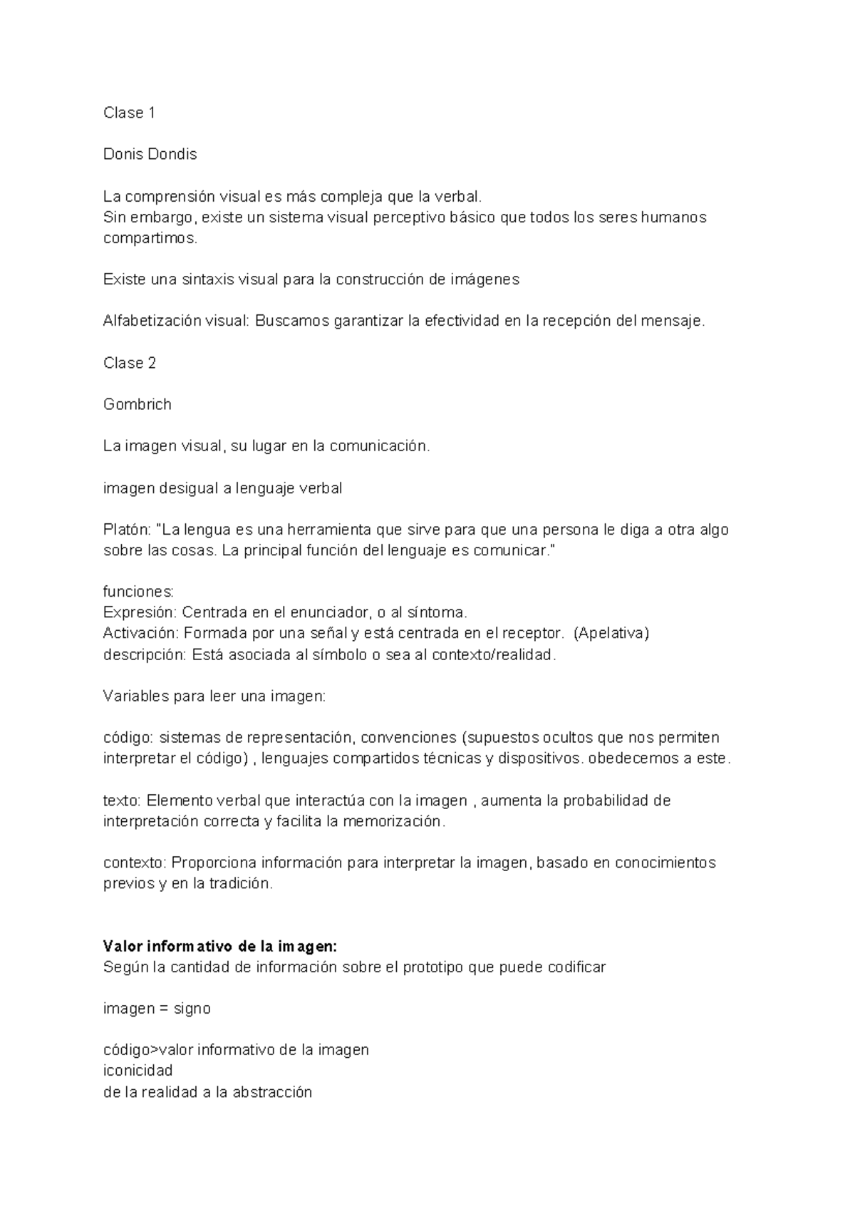 Forma e Imagen 1 Teoria - Clase 1 Donis Dondis La comprensión visual es ...