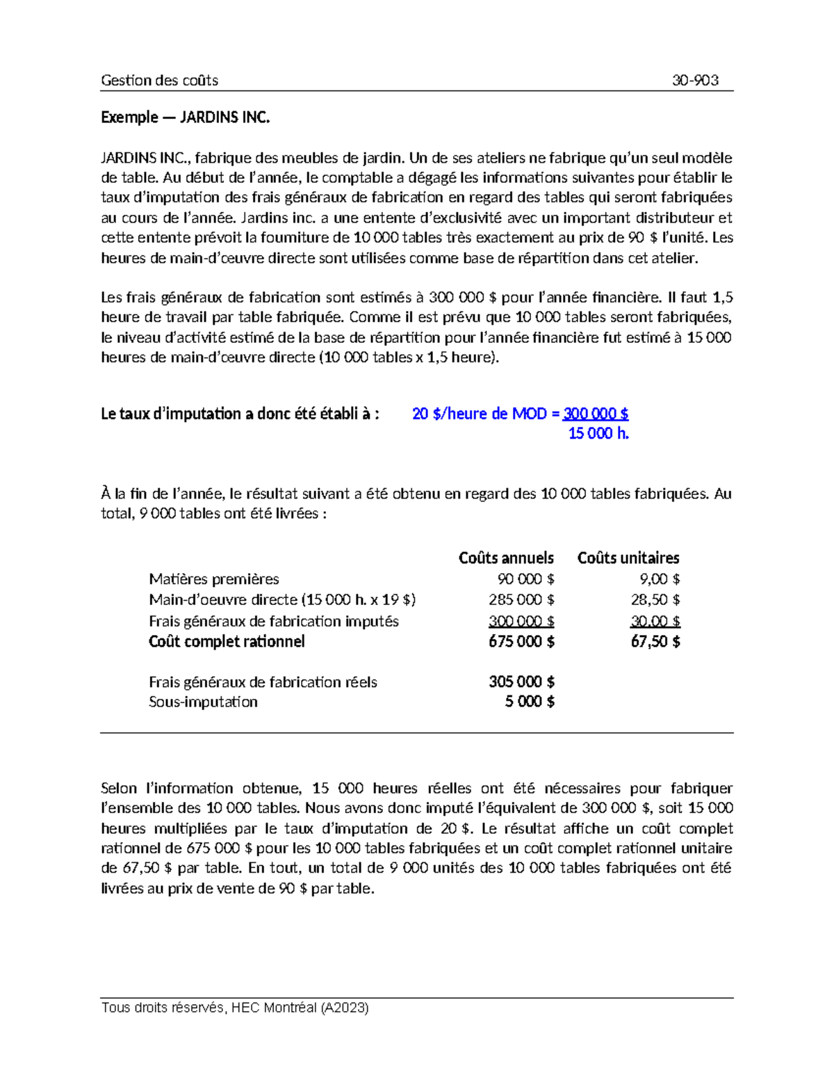 Exemple Jardins - traitement des ecarts H2024 - Exemple — JARDINS INC ...