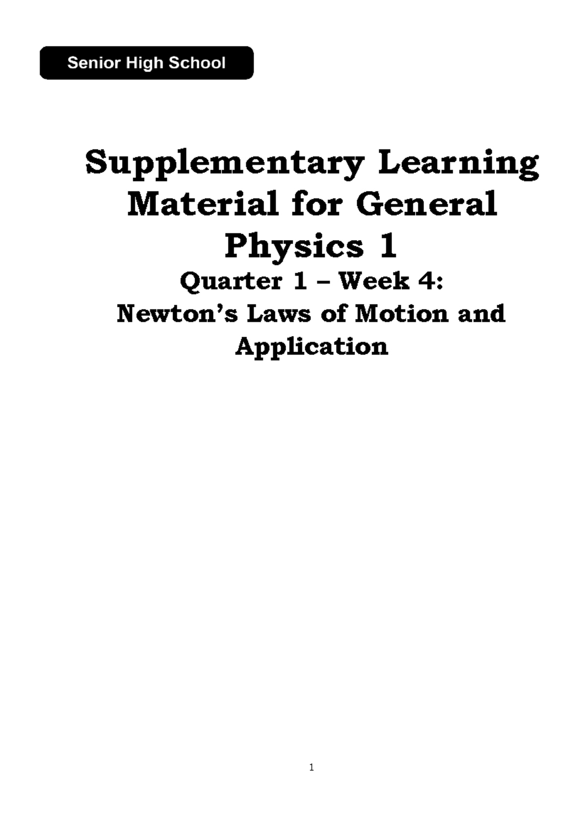 SLM - Week 4 - Notes - Supplementary Learning Material for General ...